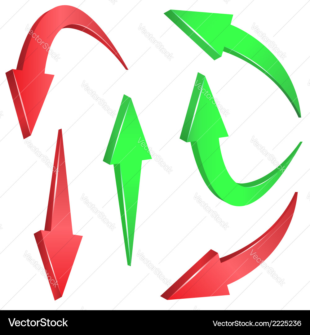Arrow Set - Directional Icons Royalty Free Vector Image