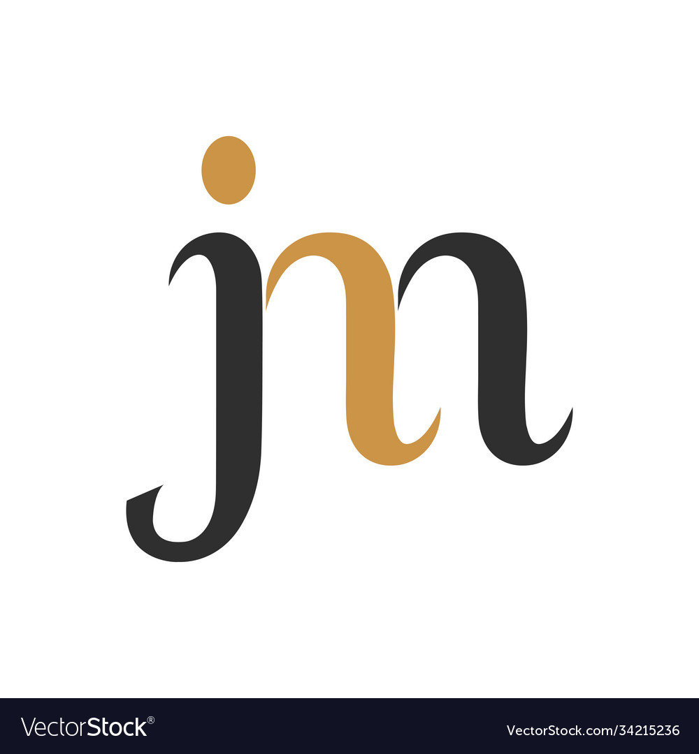 Initial letter jm logo or mj design Royalty Free Vector