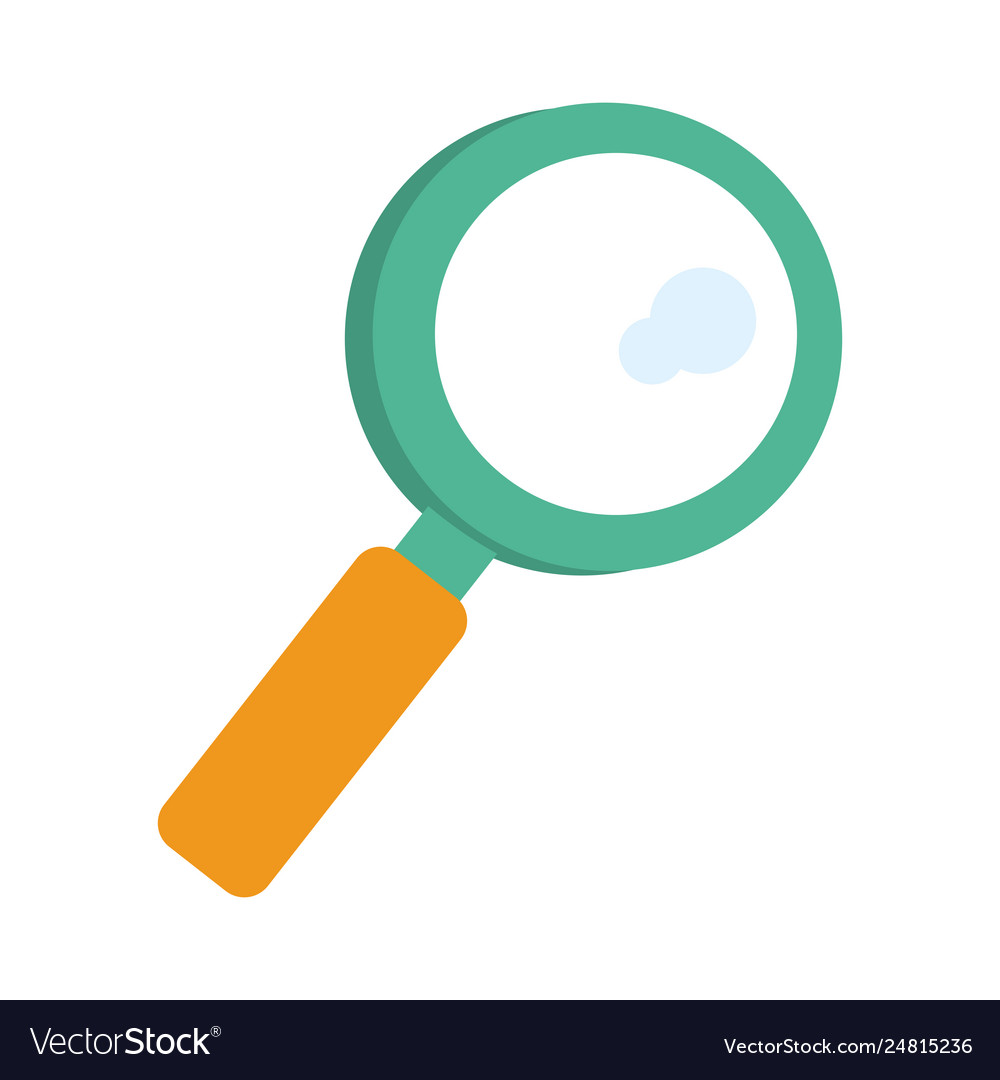 Magnifying glass symbol isolated Royalty Free Vector Image