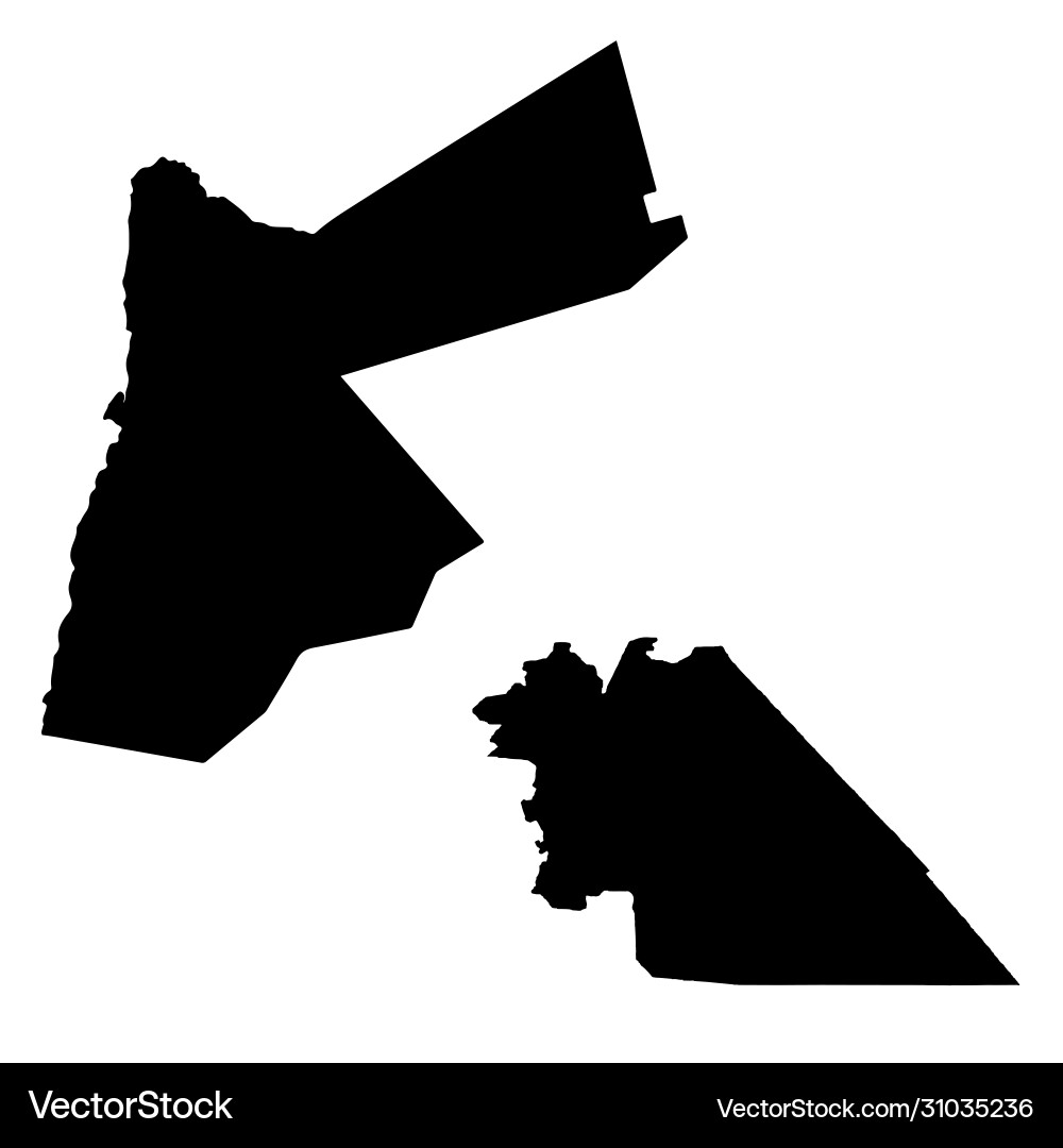 Map jordan and amman country capital Royalty Free Vector