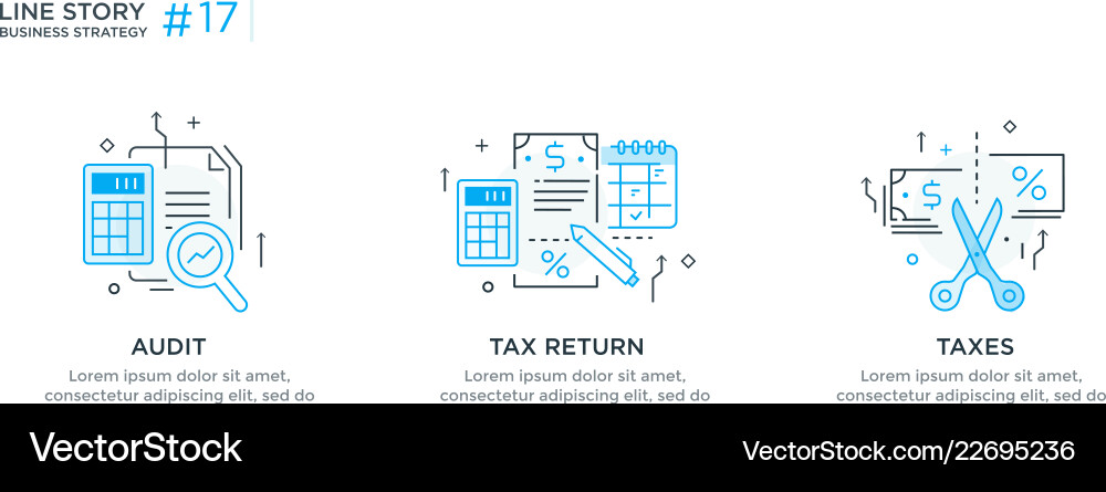 Set of concept with business Royalty Free Vector Image