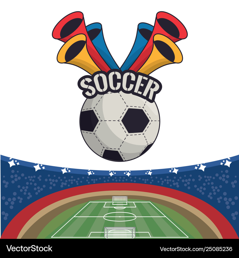 Soccer sport game card Royalty Free Vector Image