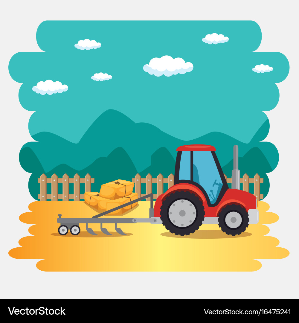 Agricultural and farming concept Royalty Free Vector Image