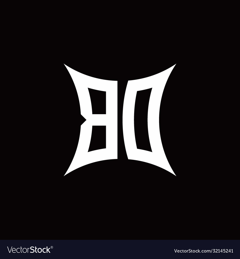 Bd monogram logo with sharped shape design Vector Image