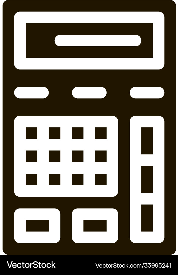 Calculator financial electronic mechanism Vector Image