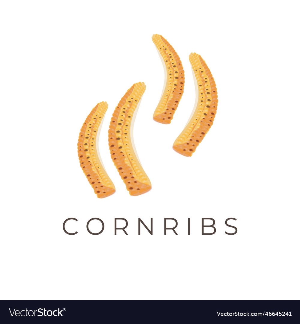 Corn ribs simple Royalty Free Vector Image - VectorStock