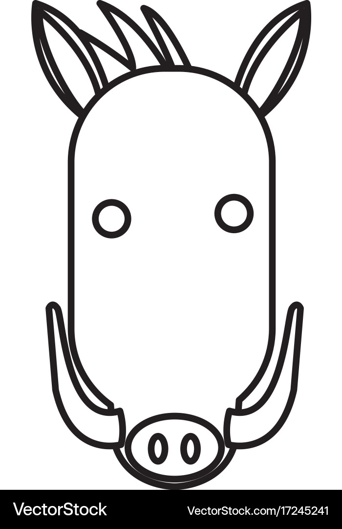Jabali animal cartoon Royalty Free Vector Image