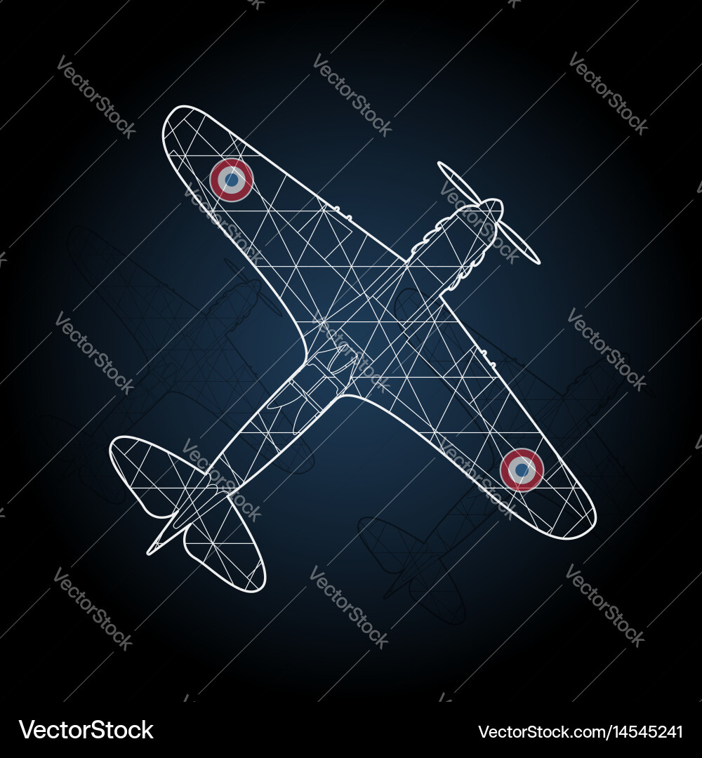 Retro france airplane Royalty Free Vector Image