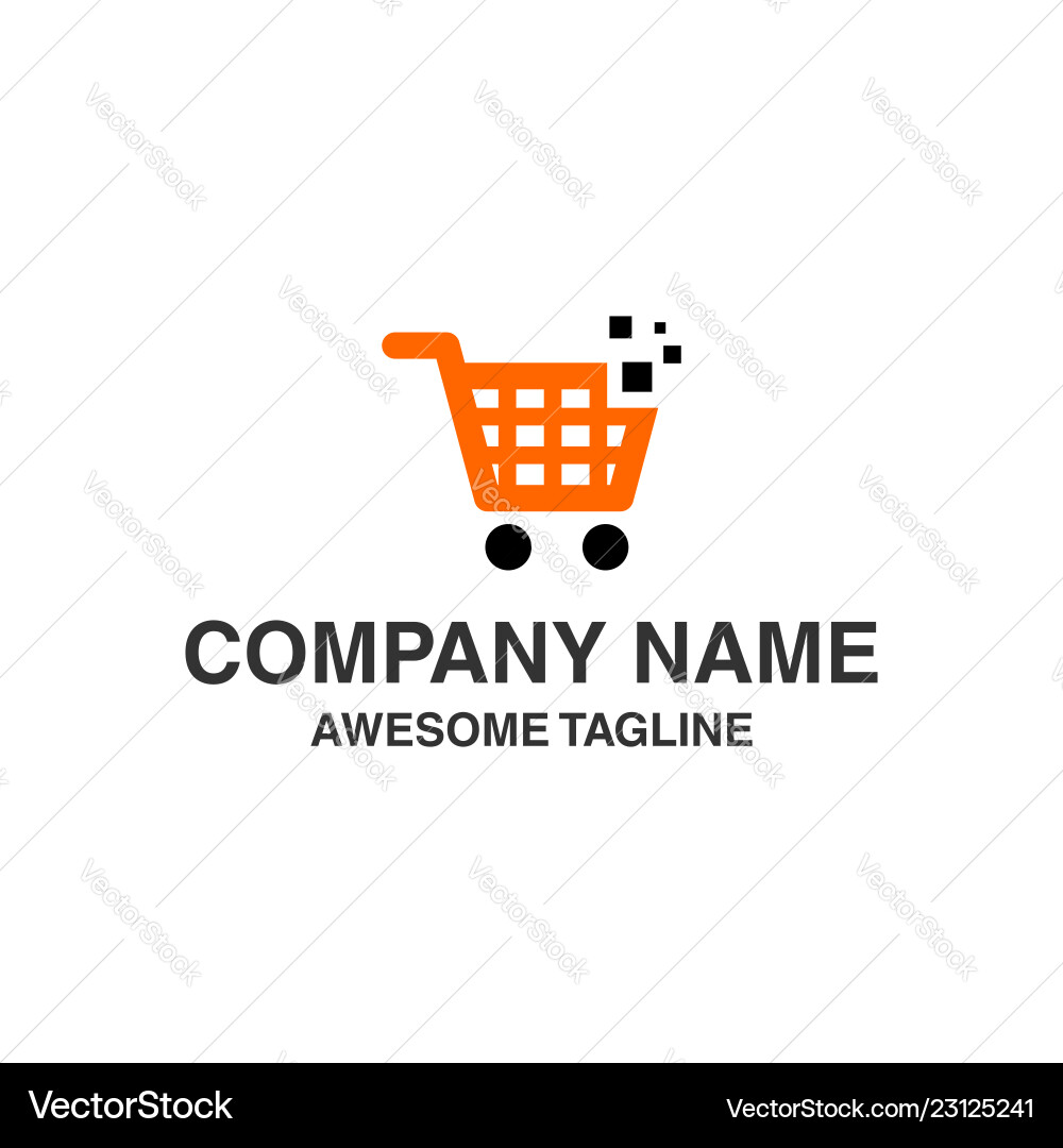 Shopping logo icon store online Royalty Free Vector Image