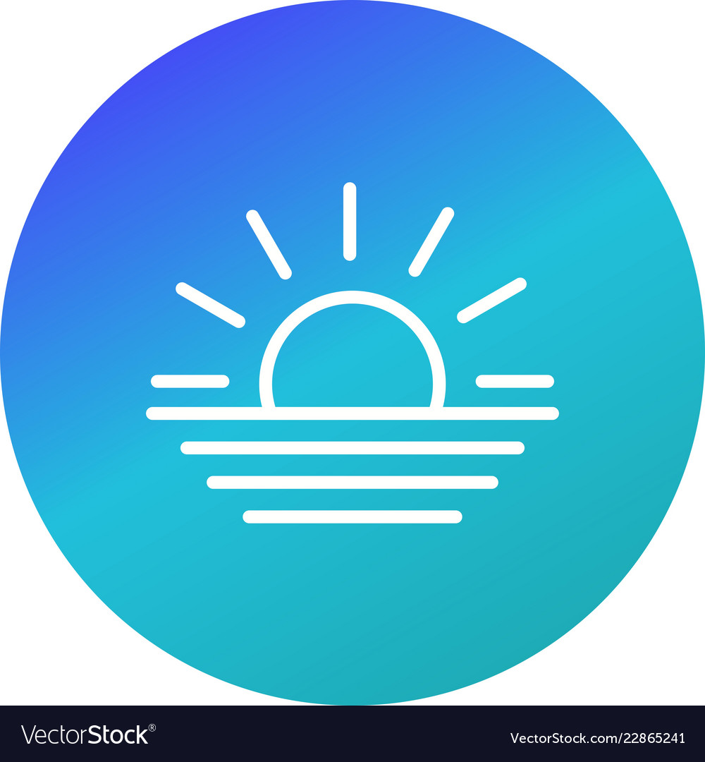 Sunset icon Royalty Free Vector Image - VectorStock