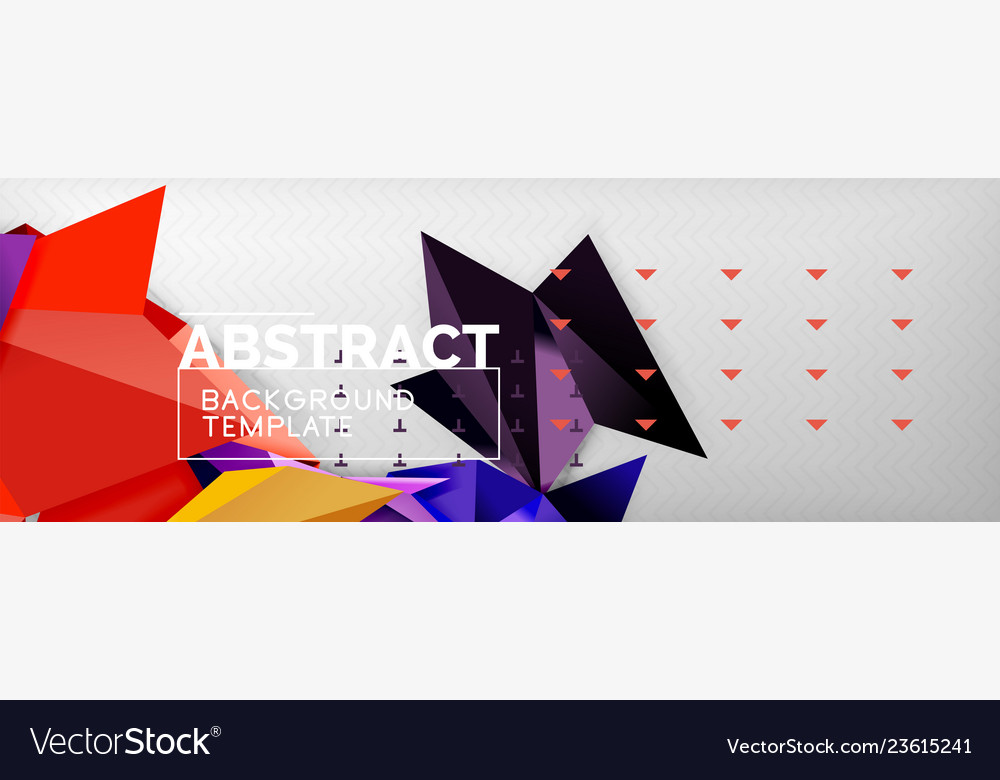 Triangles background techno template Royalty Free Vector