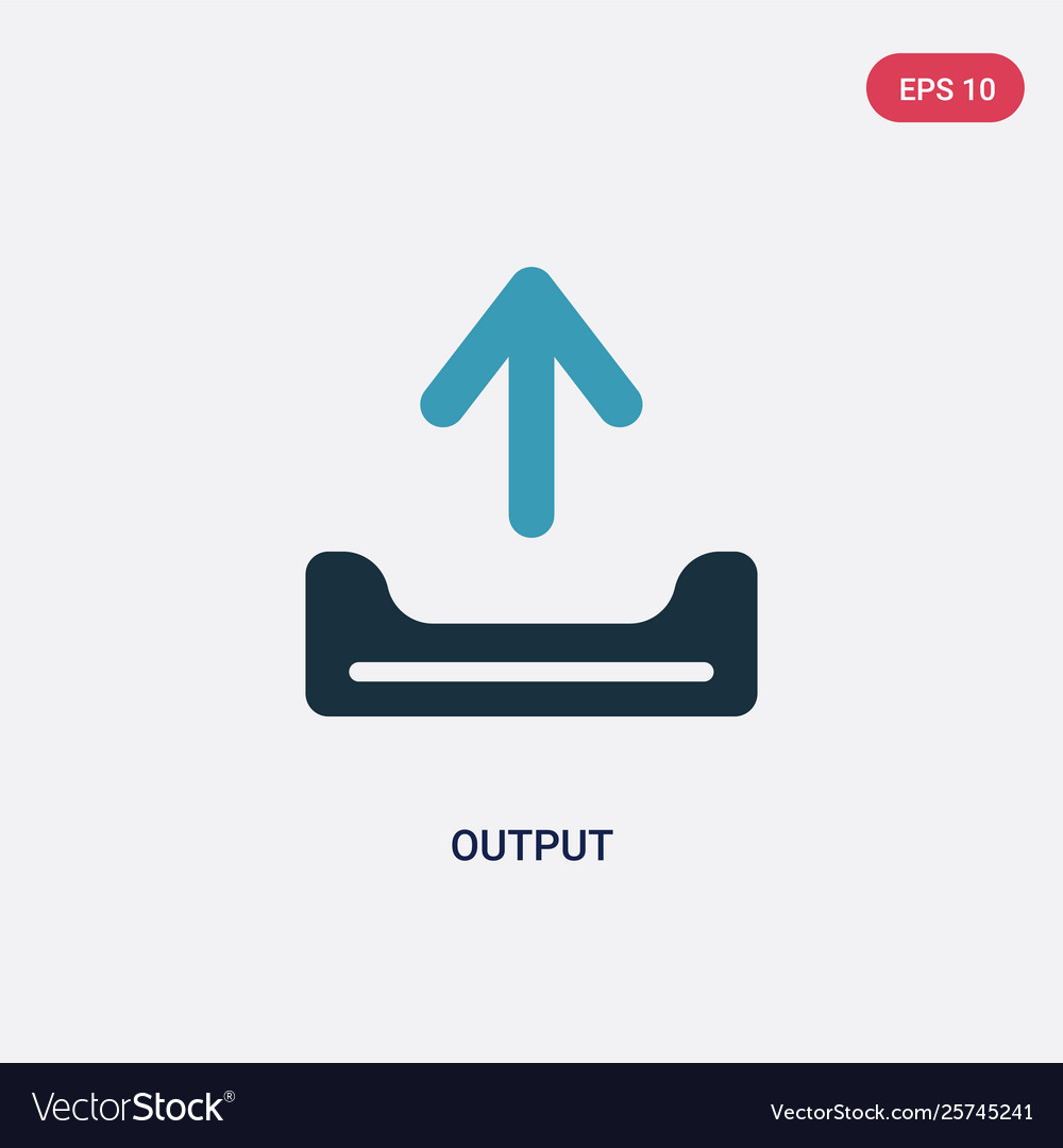 Two color output icon from interface concept Vector Image
