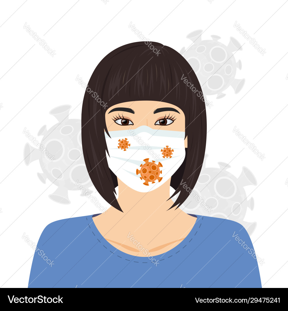 Wuhan 2019-ncov icon in flat style Royalty Free Vector Image