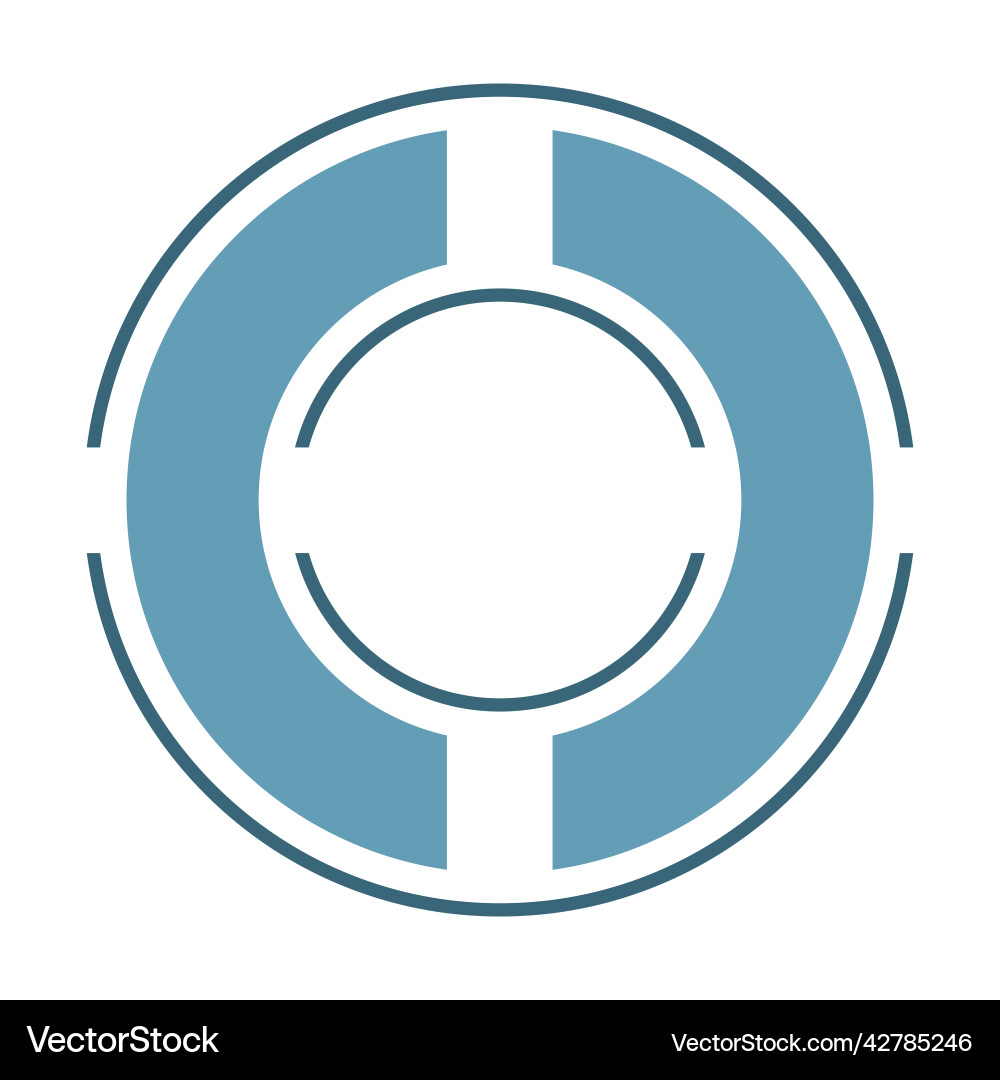 3 thin and wide circles cut into parts one ring Vector Image