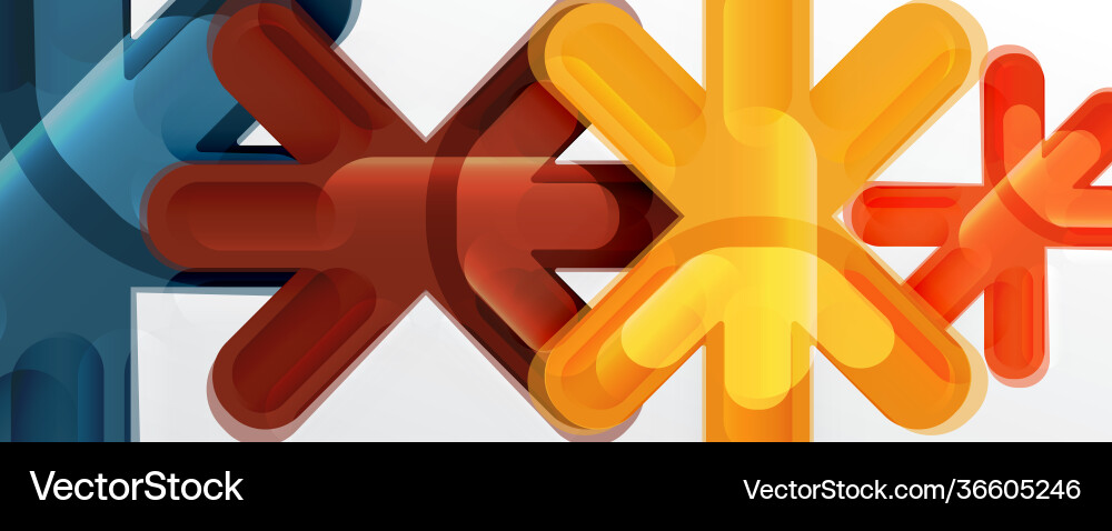 Abstract glossy crosses background for business Vector Image