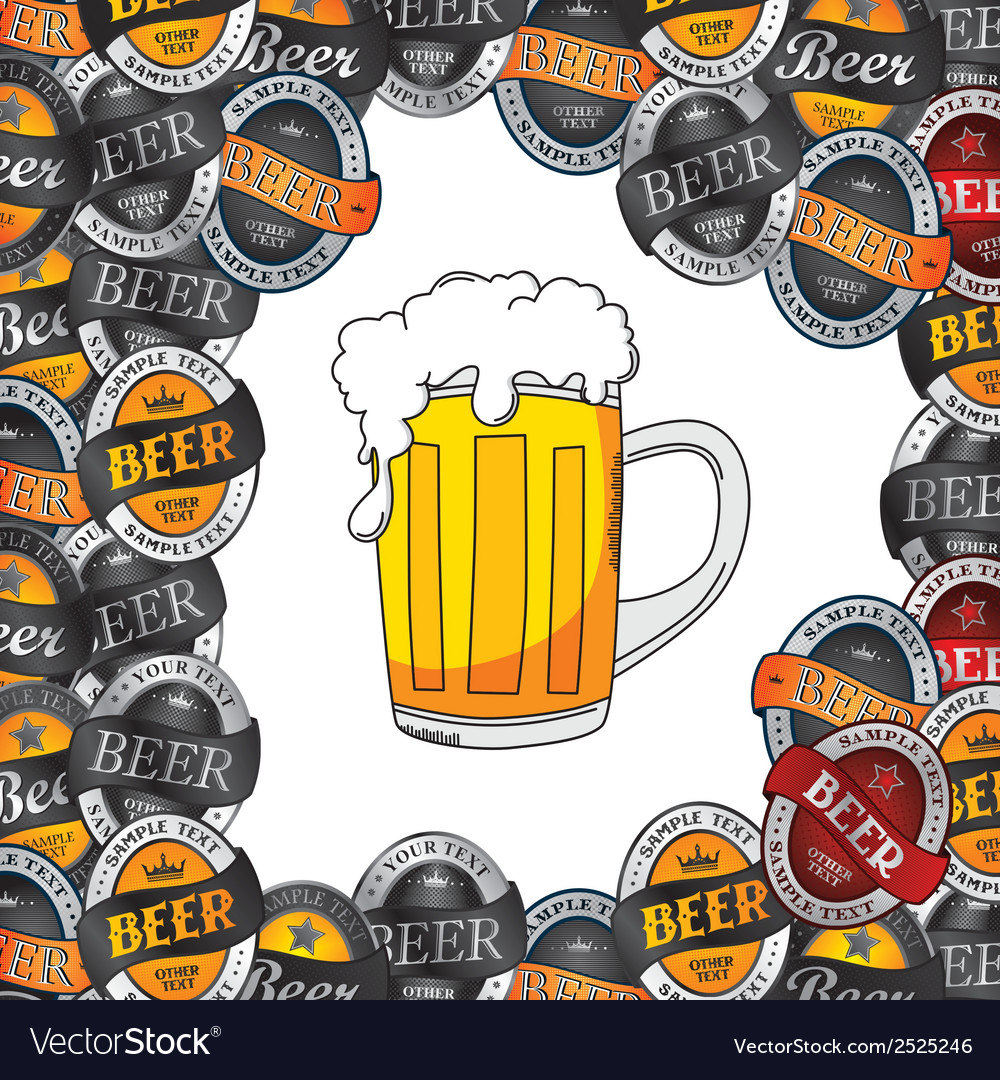 Beer background Royalty Free Vector Image - VectorStock
