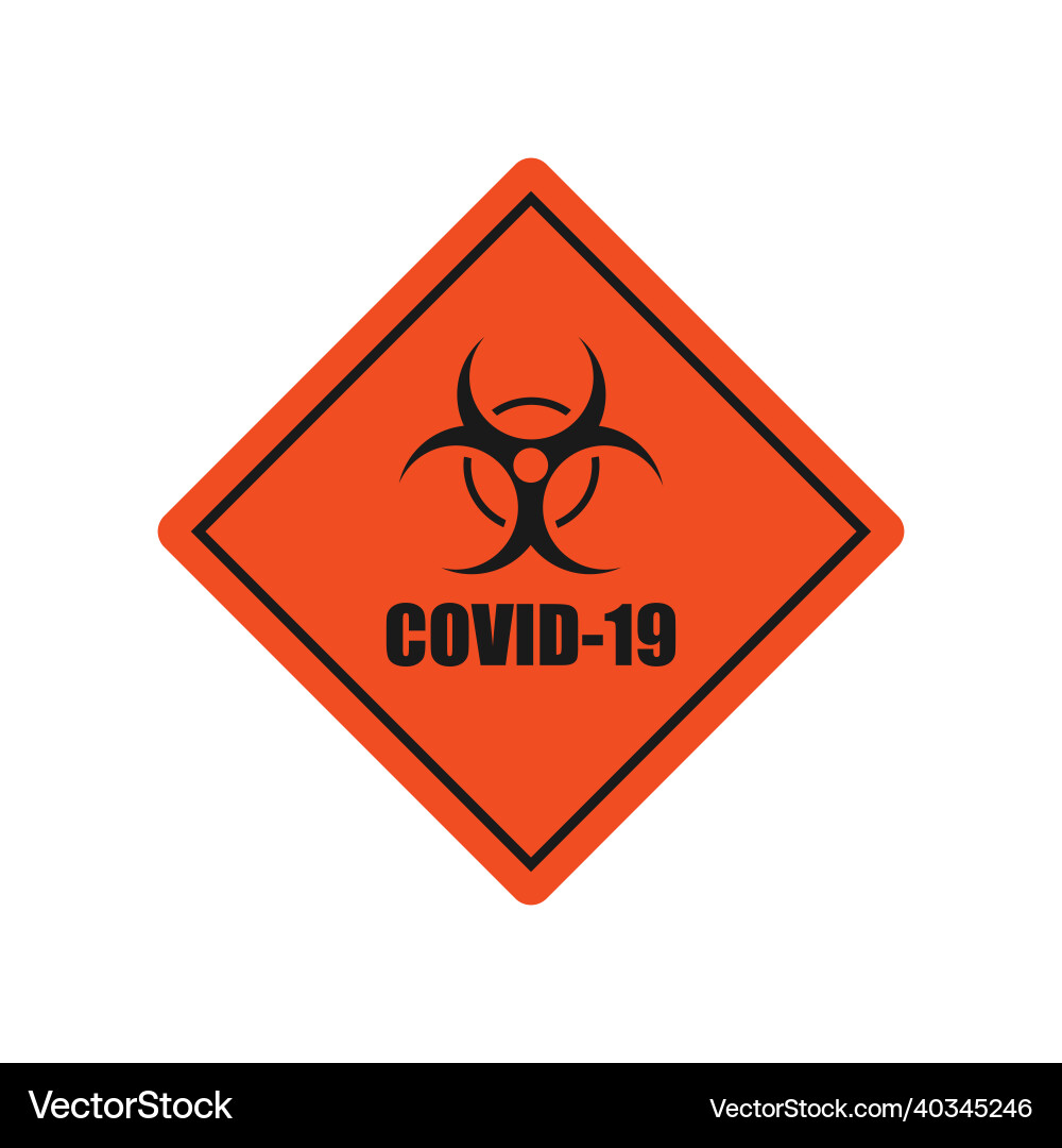 Coronavirus warning sign Royalty Free Vector Image