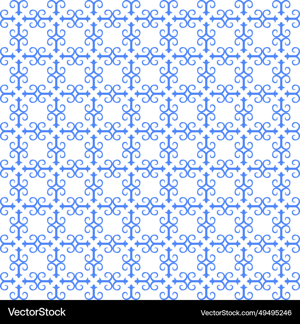 Geometric blue ornamental fashion pattern Vector Image