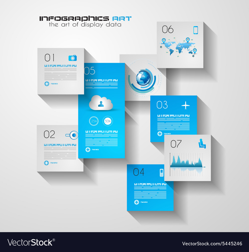 Modern ui flat style infographic layout for data Vector Image