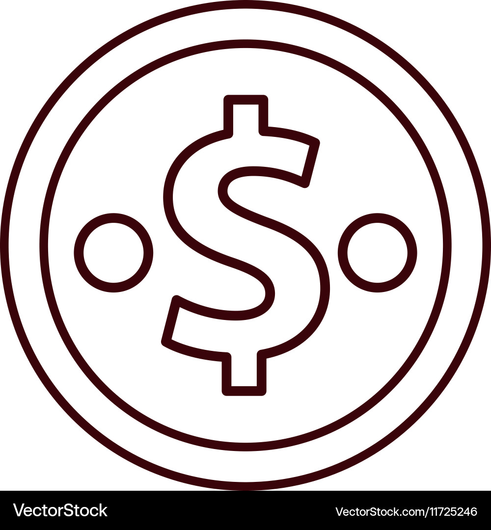 Money cash coin Royalty Free Vector Image - VectorStock