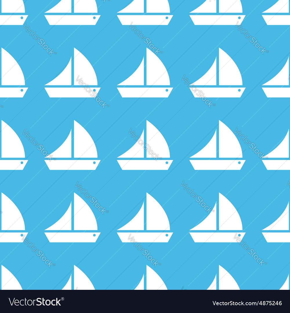 Sailing ship straight pattern Royalty Free Vector Image