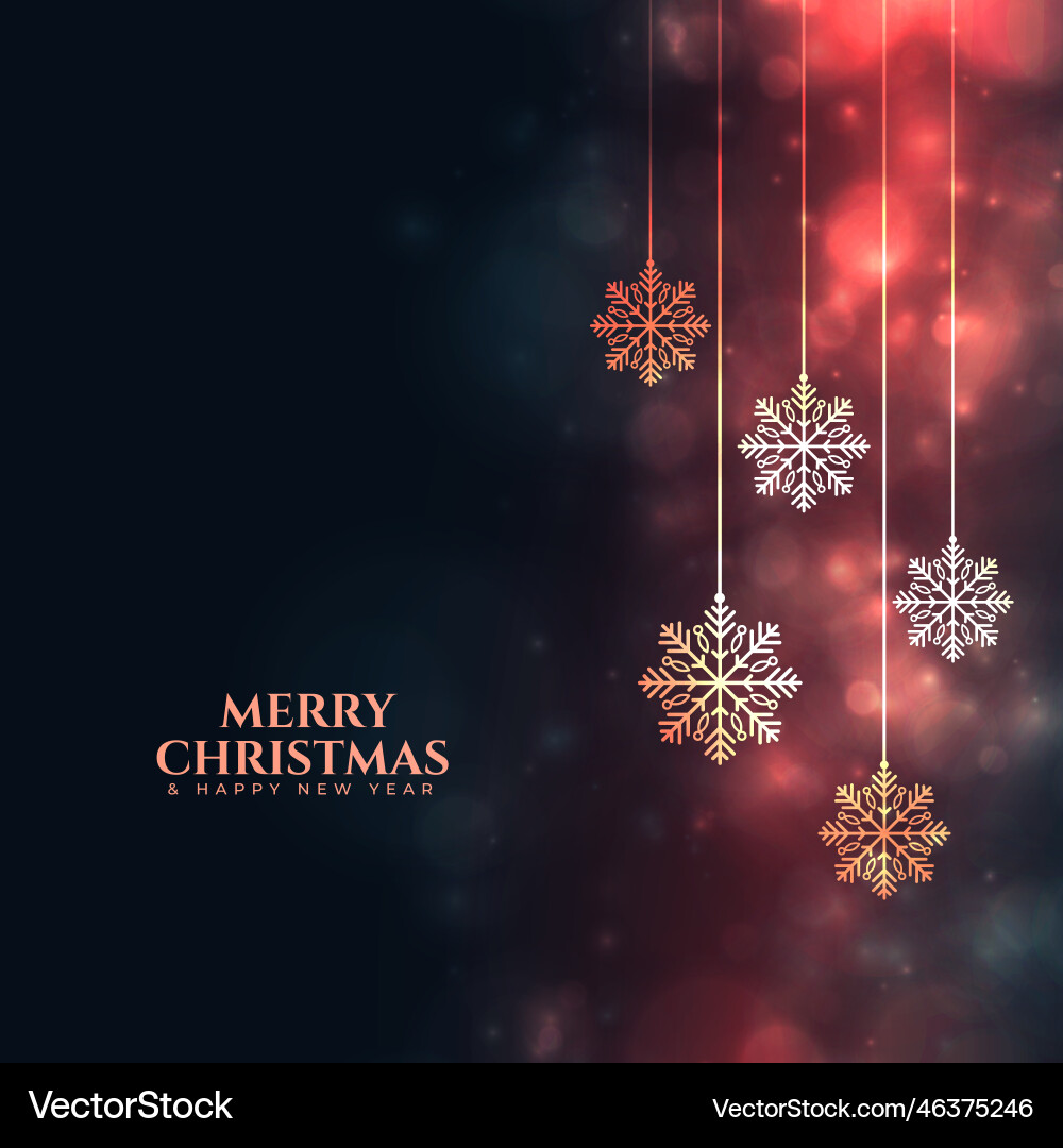 Shiny merry christmas snowflakes background Vector Image