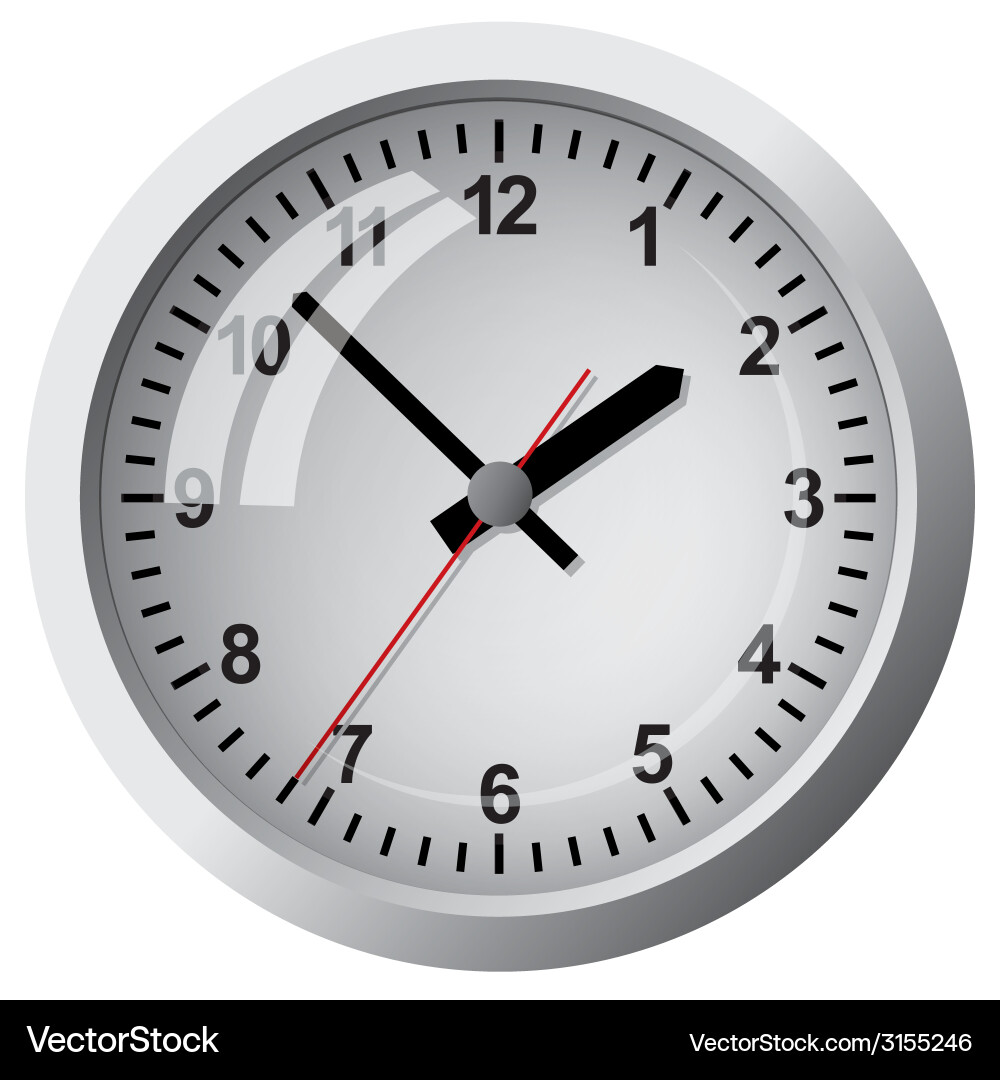 Wall mounted digital clock Royalty Free Vector Image