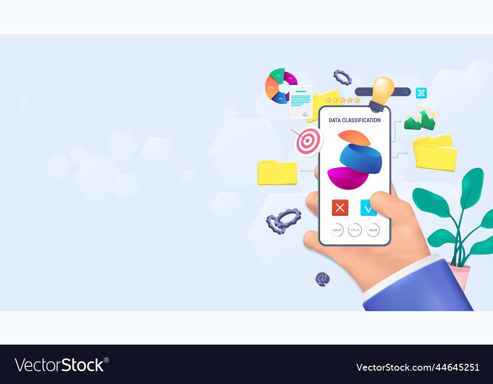 3d file management application classification Vector Image 3d file management application classification Vector Image