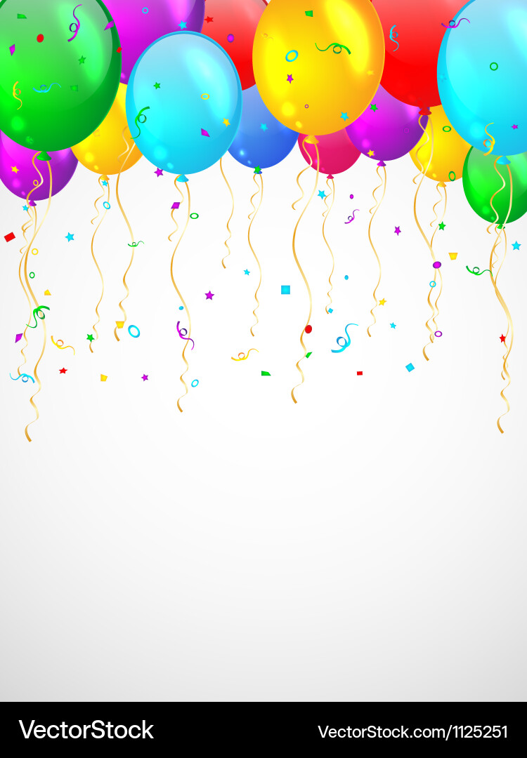 Background with multicolored balloons Royalty Free Vector