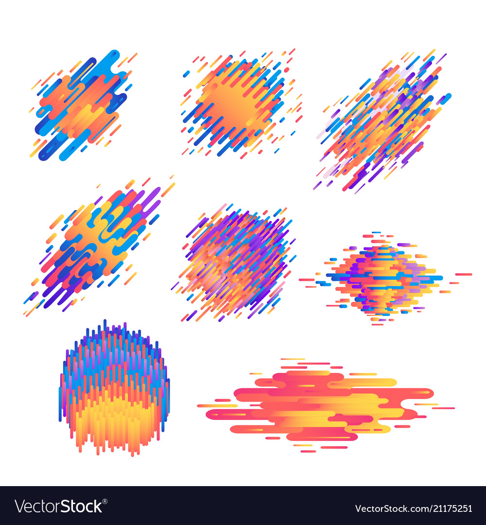 Gradient banners set with bright colorful Vector Image