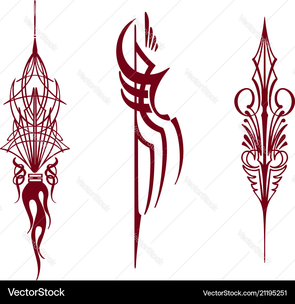 Pinstripe graphics car racing vehicle Royalty Free Vector