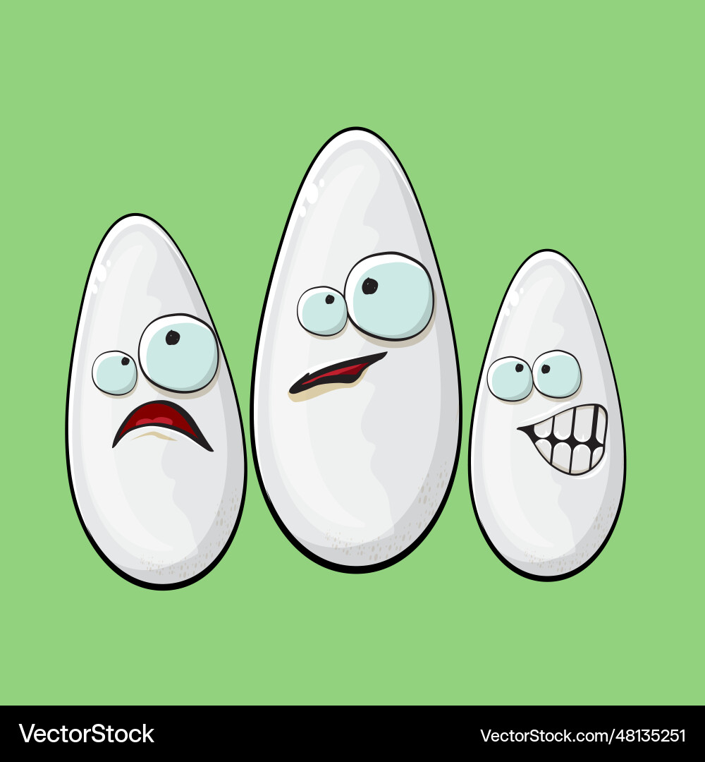 Rice character cartoon rice grain characters Vector Image