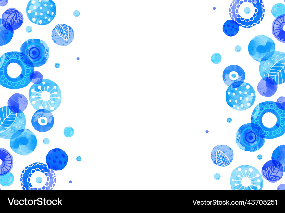 Watercolor blue dots background Royalty Free Vector Image