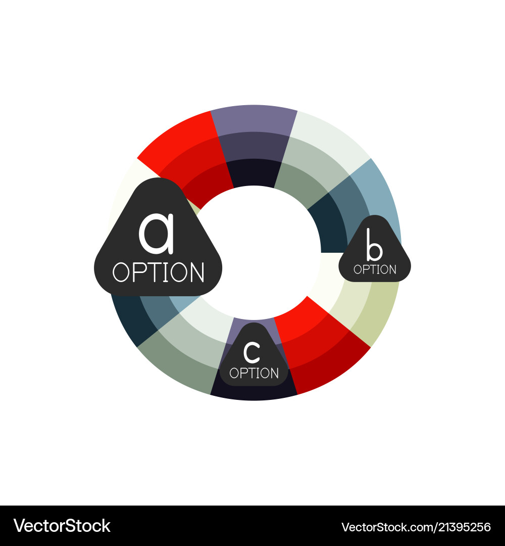 Abstract colorful geometric option infographics Vector Image