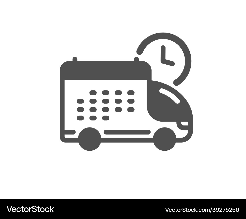 Delivery schedule icon logistics calendar sign Vector Image