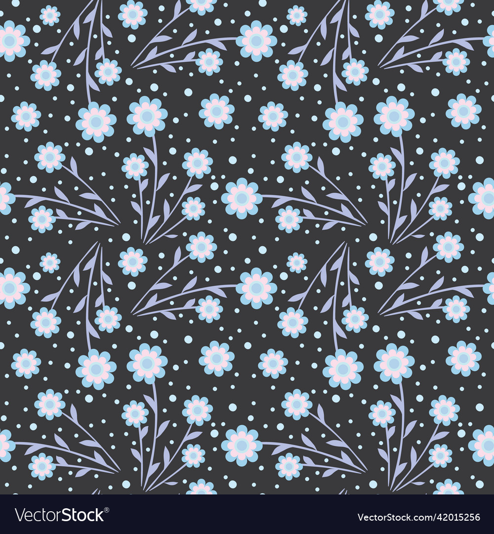Floral pattern flower seamless repeat Royalty Free Vector