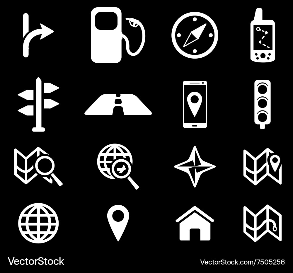 Navigation simply icons Royalty Free Vector Image