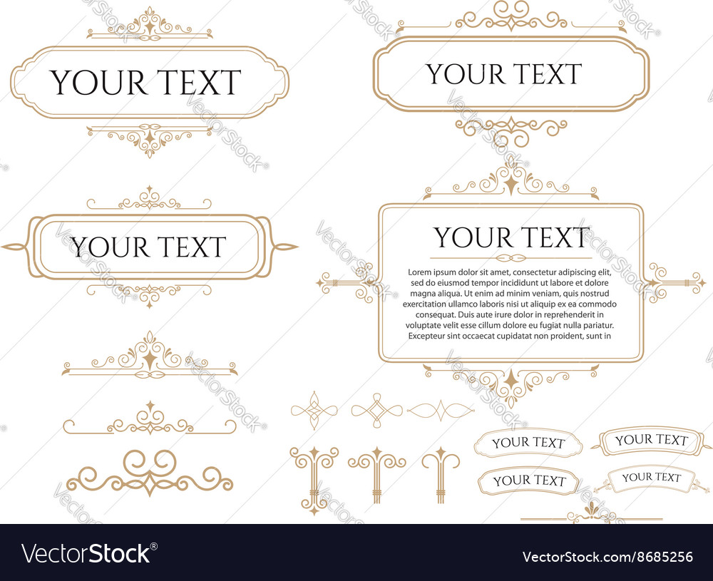 Vintage frames collection Royalty Free Vector Image
