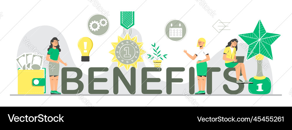 Benefits for worker buyer employee teamwork Vector Image