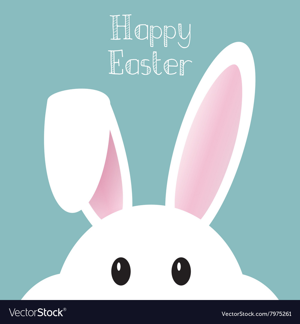 Cute easter bunny background Royalty Free Vector Image