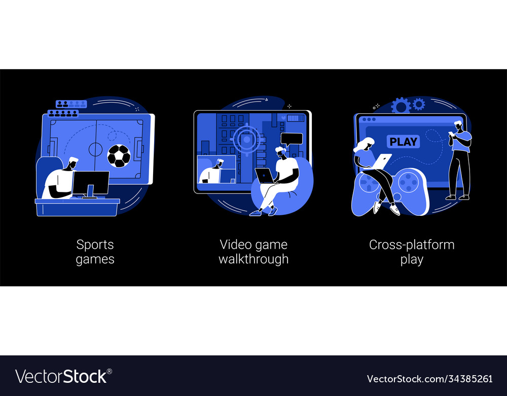 Digital gaming abstract concept Royalty Free Vector Image