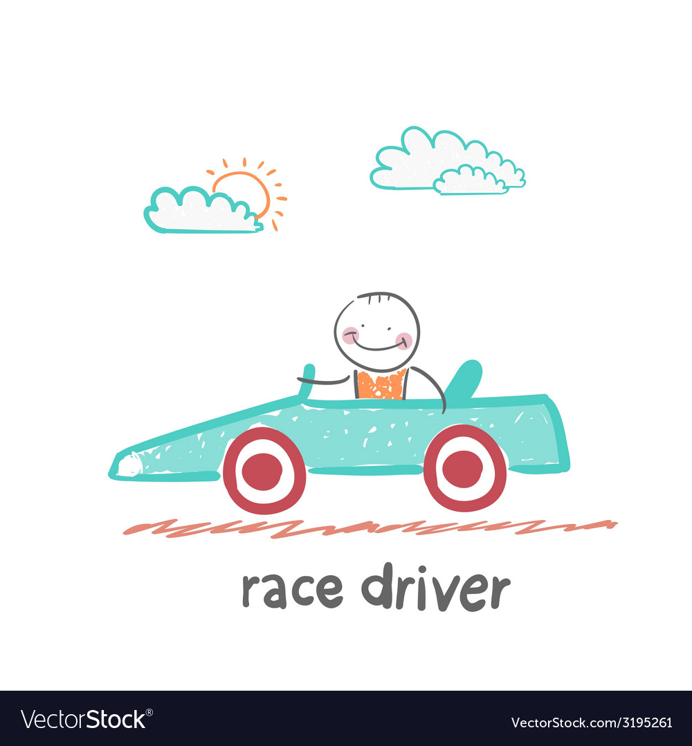 Race driver Royalty Free Vector Image - VectorStock