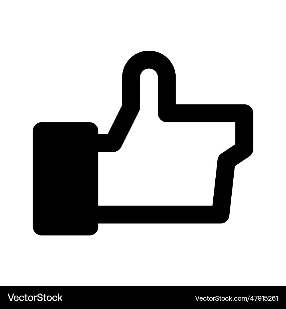 Thumbs up used to express approval Royalty Free Vector Image