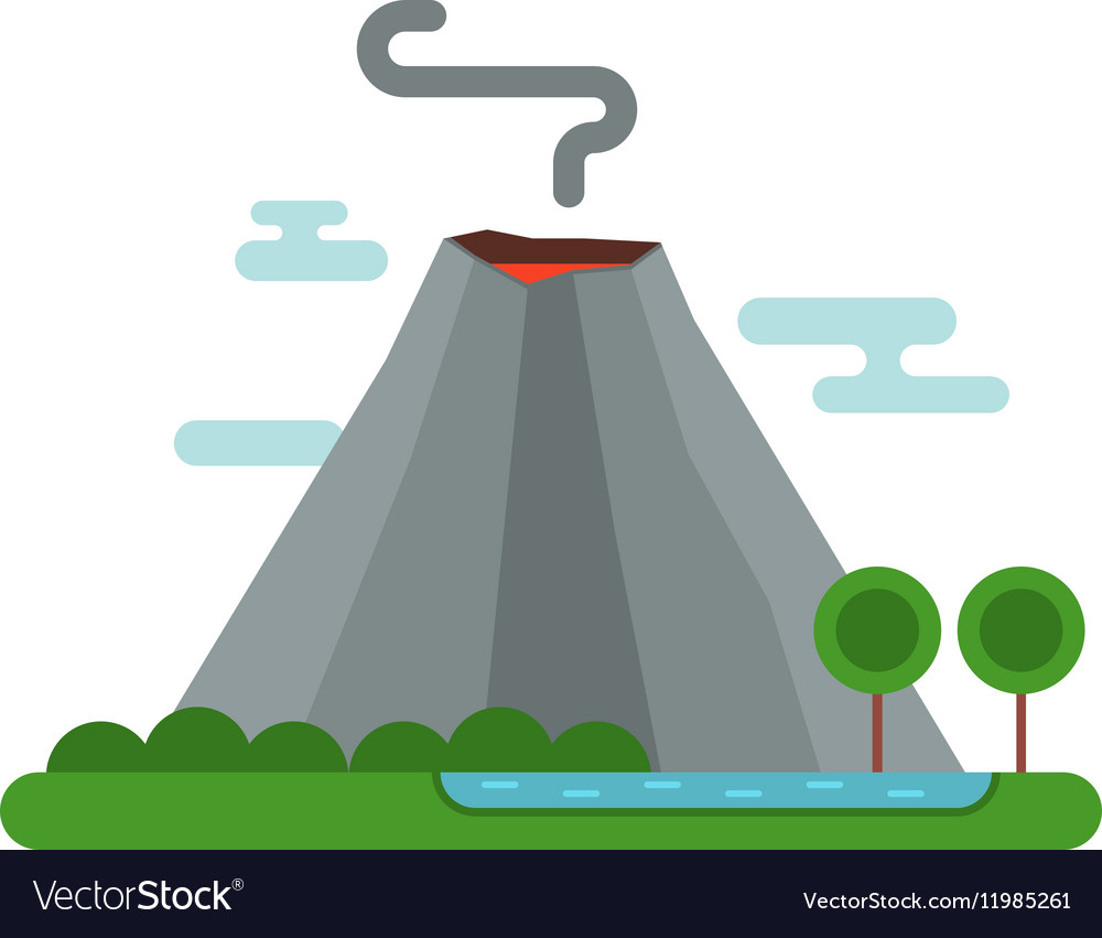 Volcano Royalty Free Vector Image - VectorStock