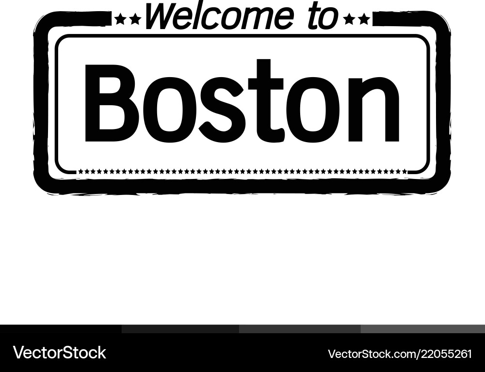 Welcome to boston city design Royalty Free Vector Image