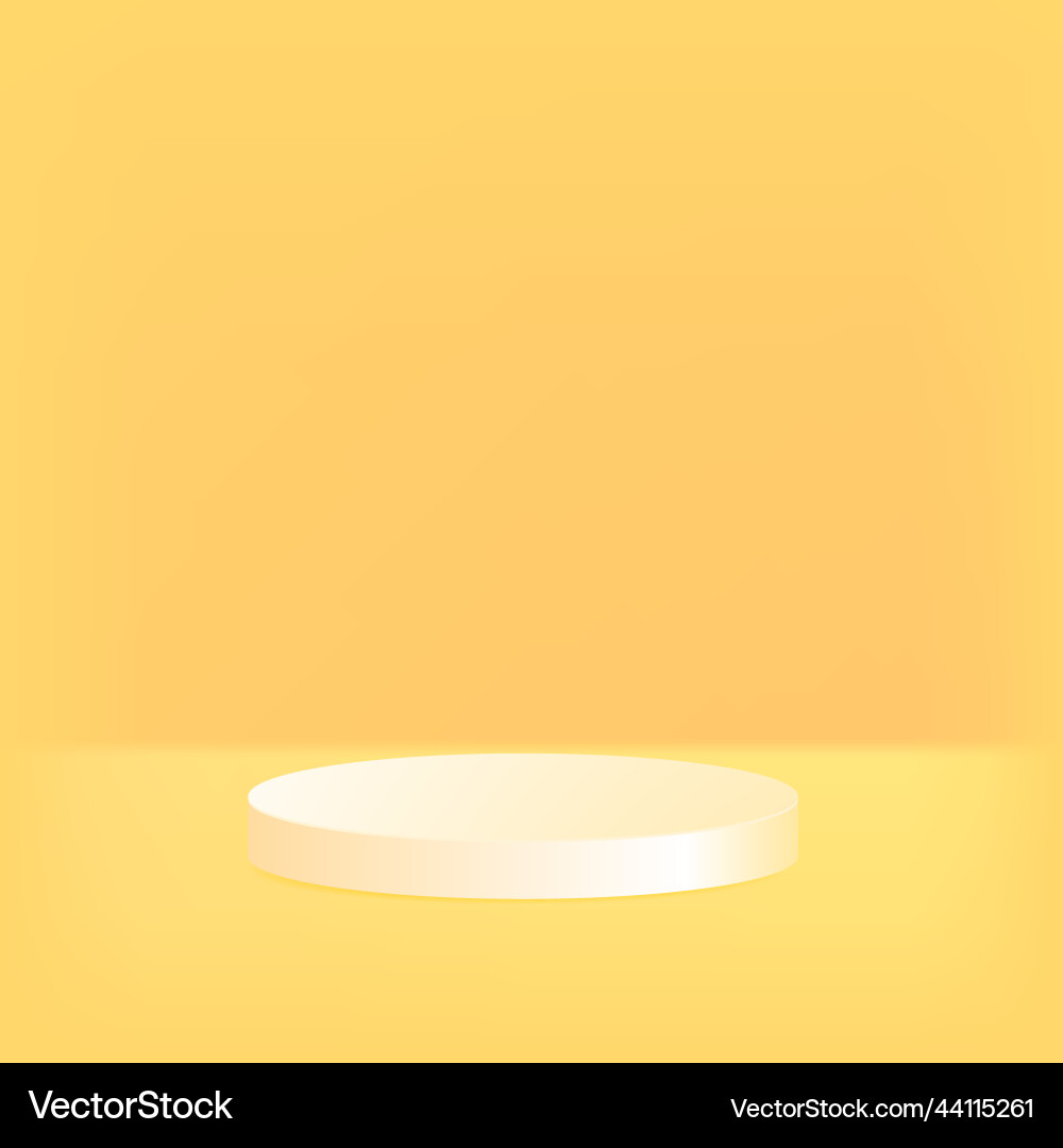 White stage in the yellow place Royalty Free Vector Image