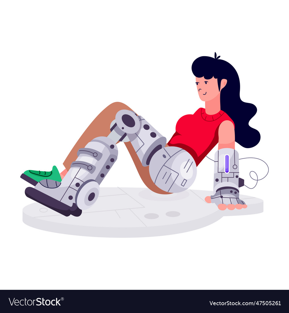 Woman robot Royalty Free Vector Image - VectorStock