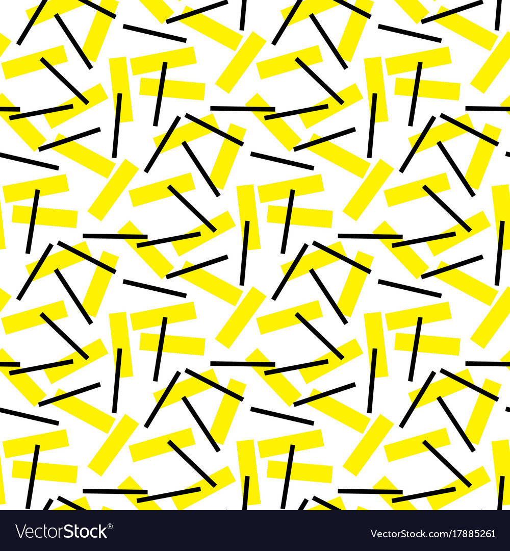 Yellow and black rectangle geometry pattern Vector Image