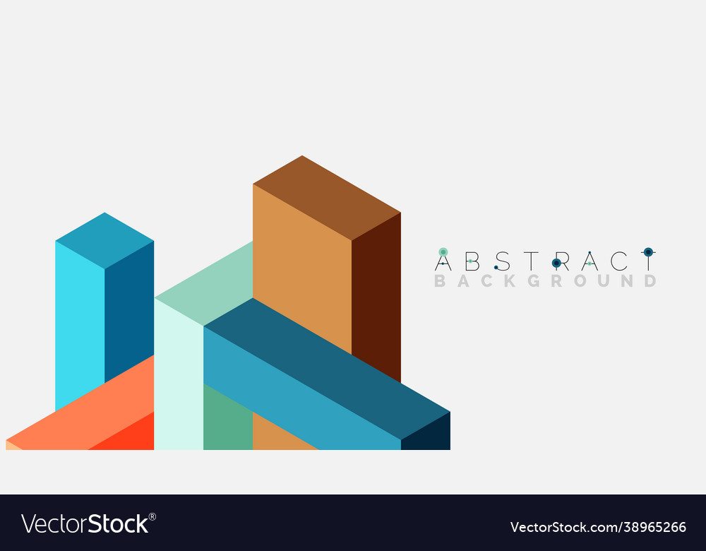 Abstract background 3d cubes cubic elements Vector Image