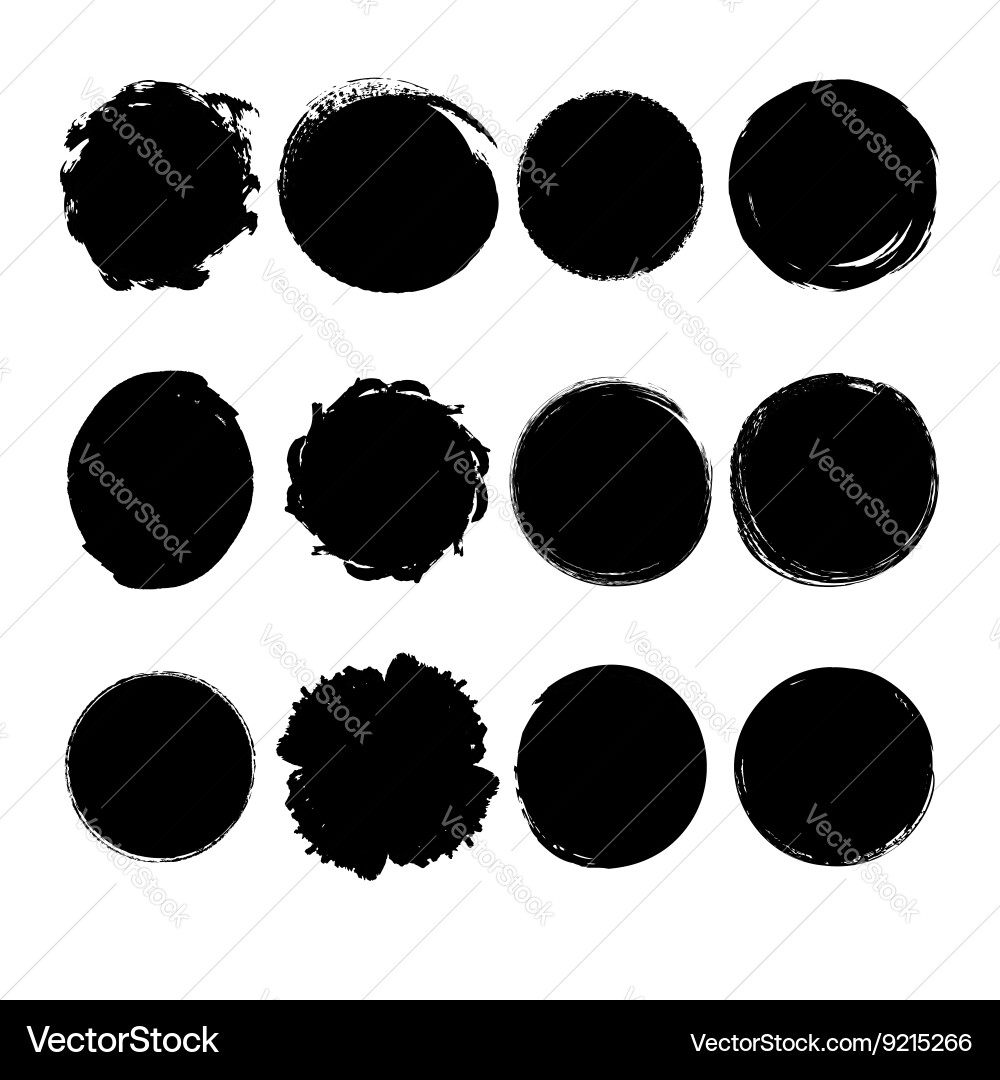 Collection of hand drawn circles Royalty Free Vector Image
